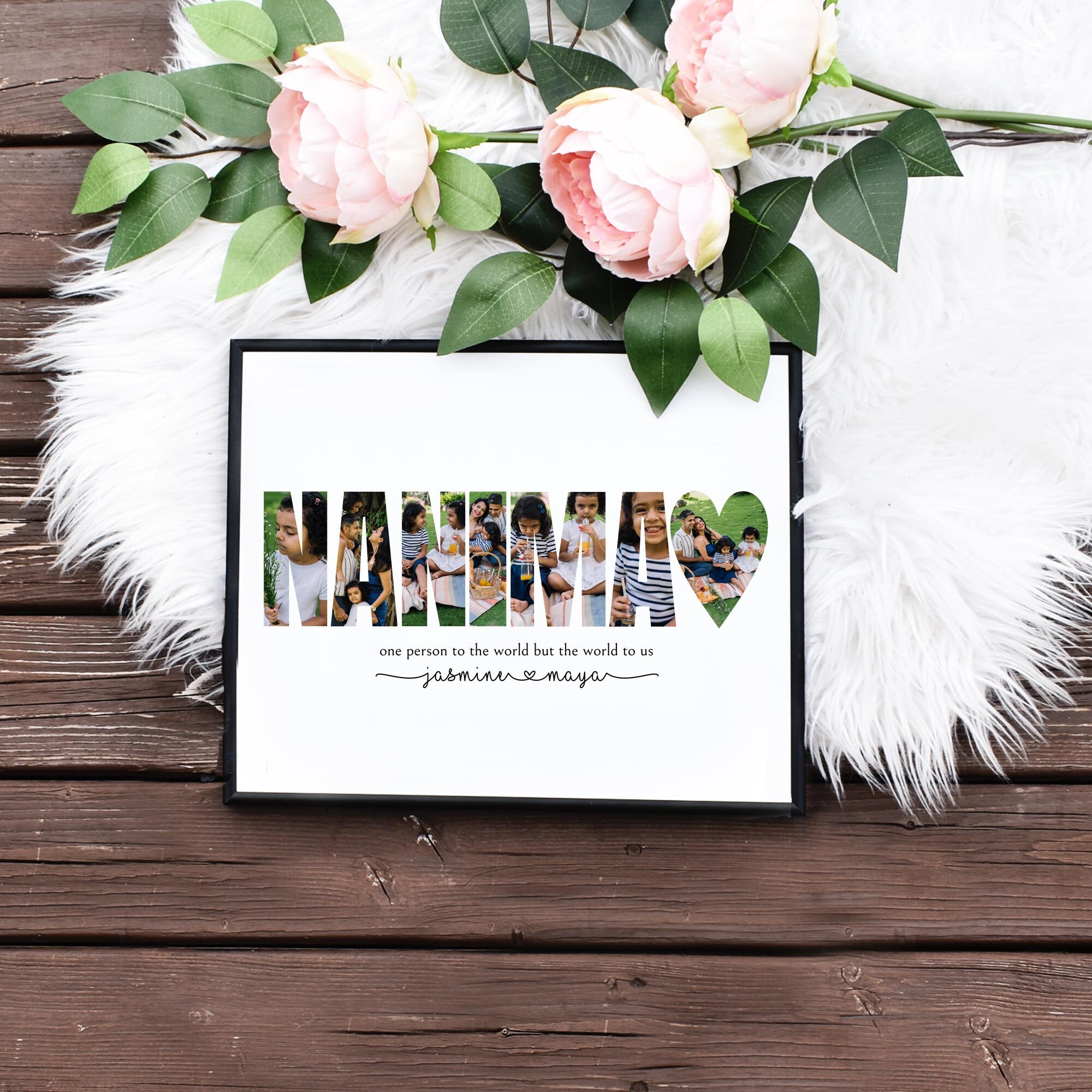 Editable Nanima Photo Collage Template Personalized Gift for - Etsy