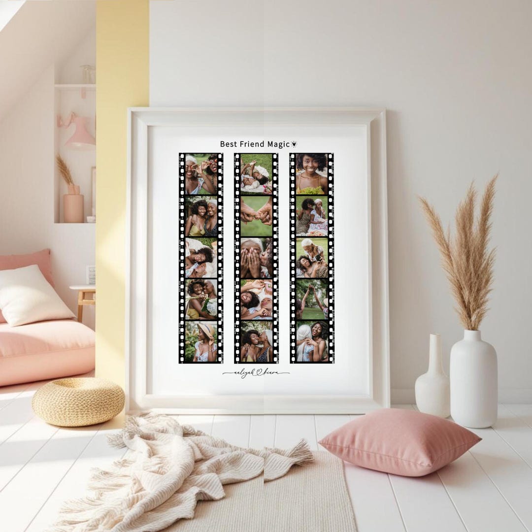 Editable Film Strip Collage Template | Personalized Keepsake for Bestie ...
