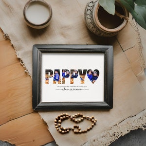 PAPPY Photo Collage Template DIY Gift for Grandad From Grandkids - Etsy