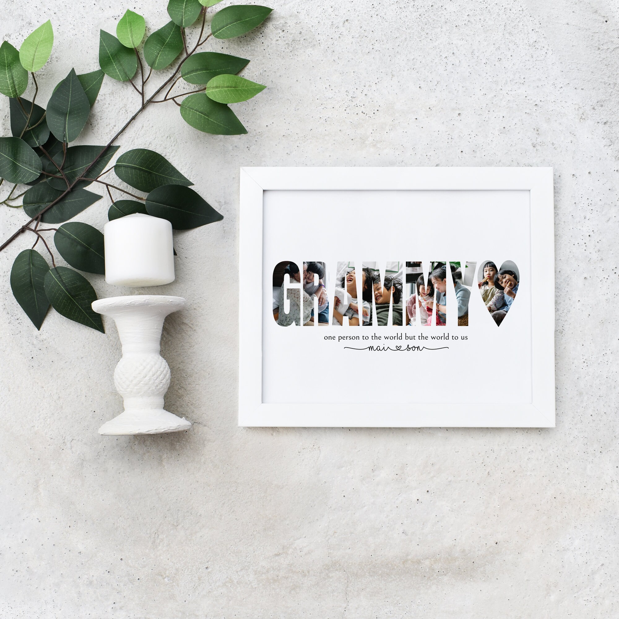 Editable GRAMMY Photo Collage Template Custom Gift for Mom - Etsy