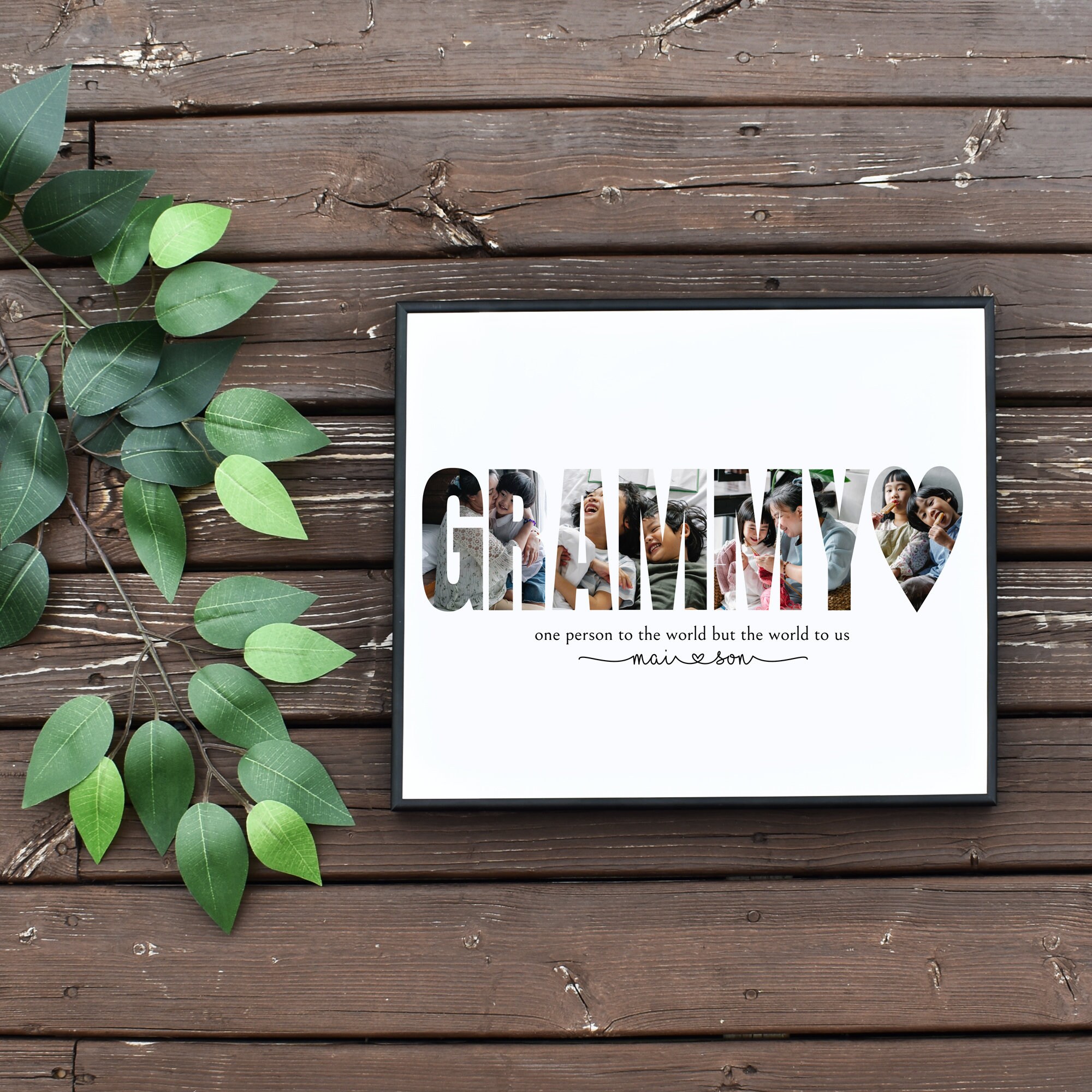Editable GRAMMY Photo Collage Template Custom Gift for Mom - Etsy