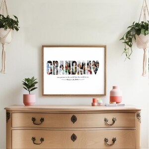 Editable Grandma Photo Collage Template | Custom Word Picture Collage ...