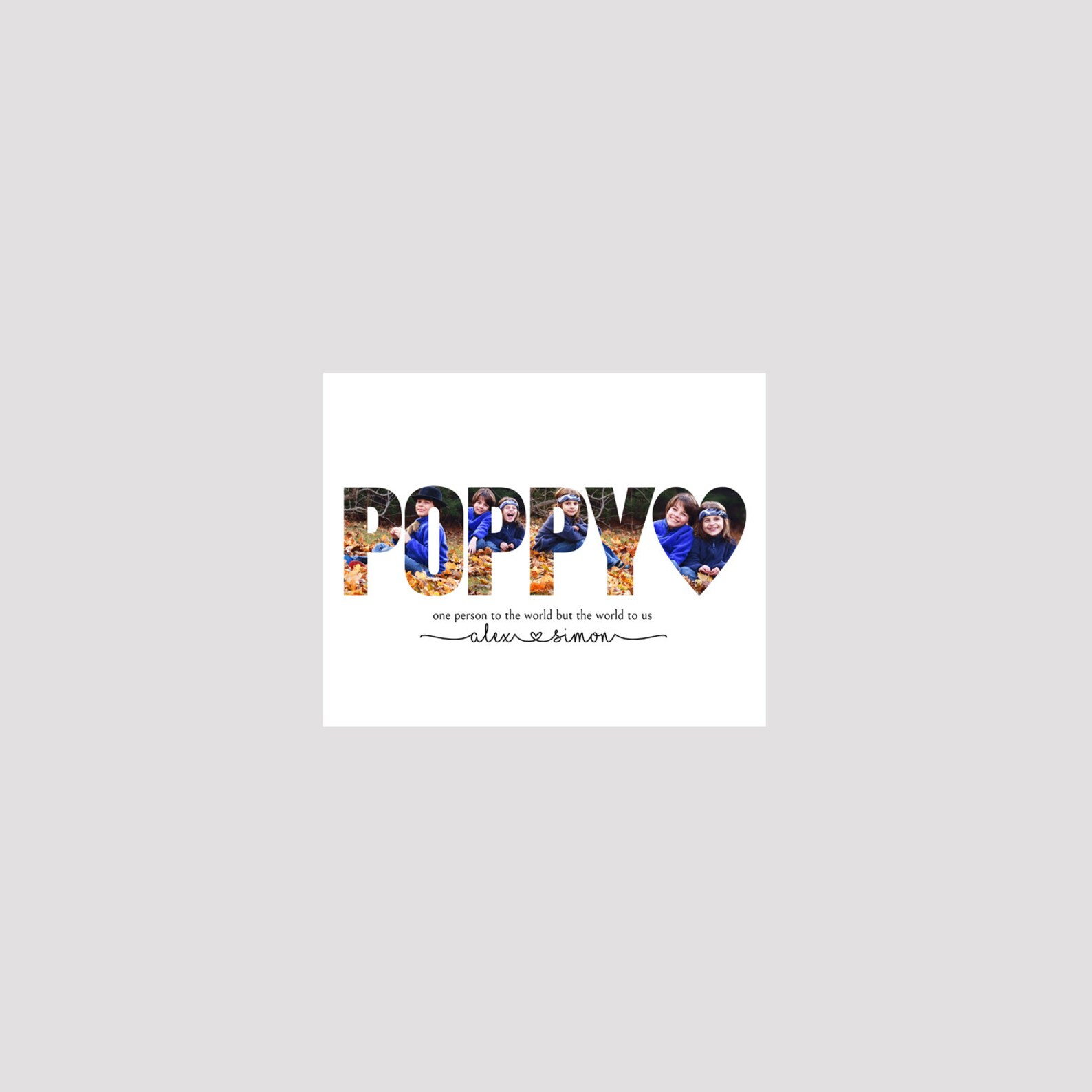 POPPY Editable Photo Collage Template DIY Gift for - Etsy