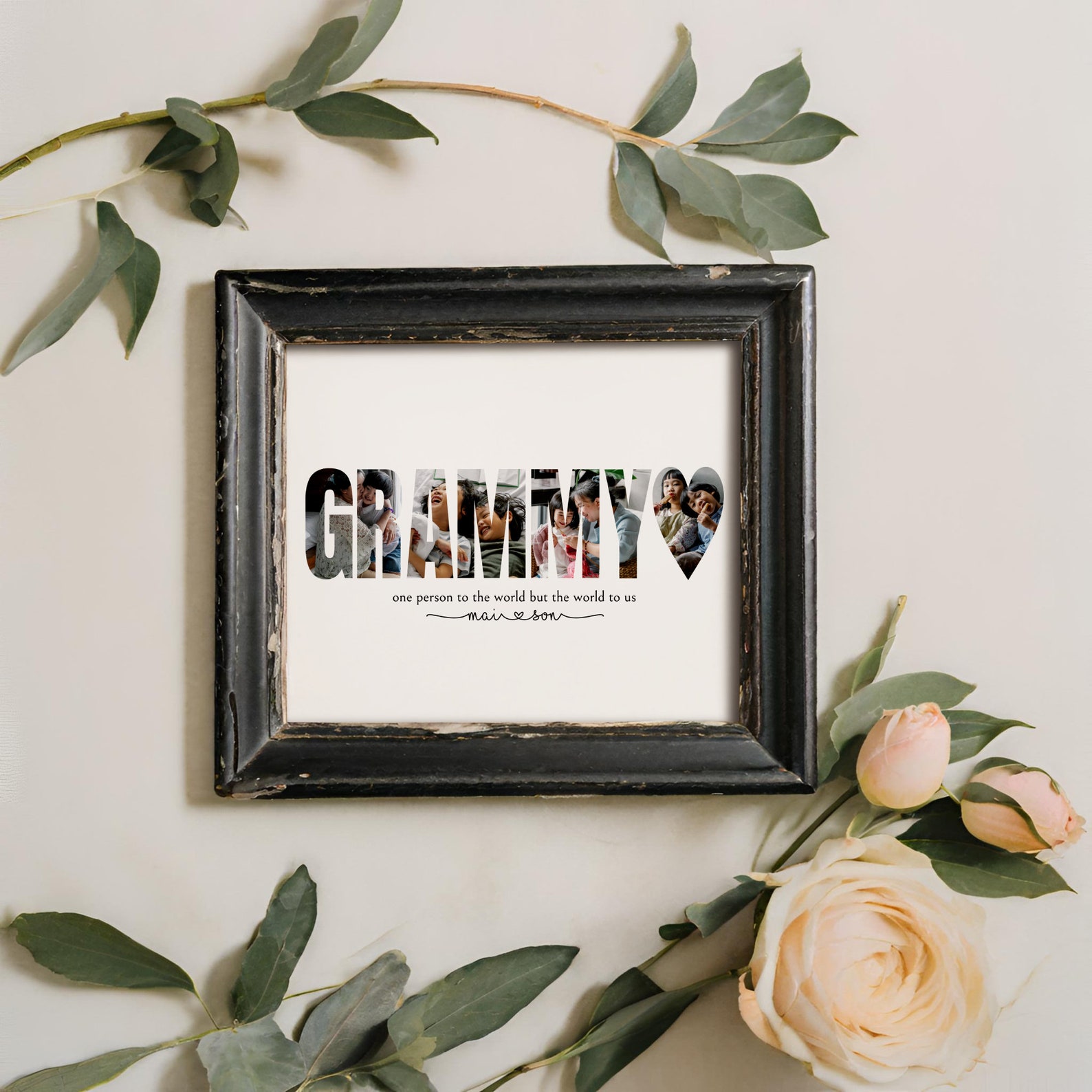 Editable GRAMMY Photo Collage Template | Custom Gift for Mom | Grammy ...