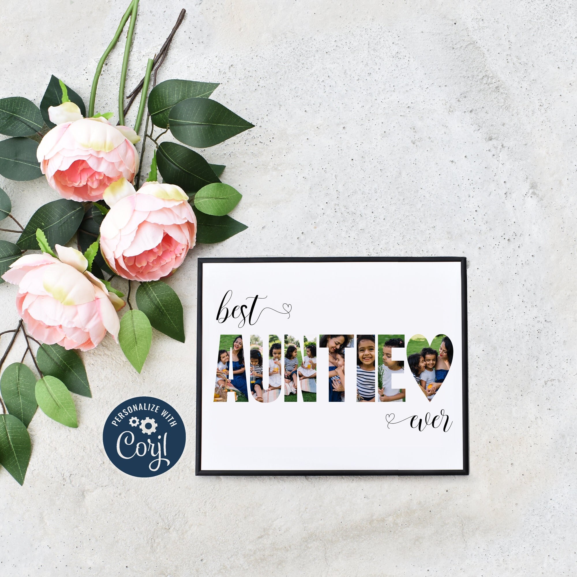 Editable Best Auntie Ever Photo Collage Personalized Gift - Etsy Canada