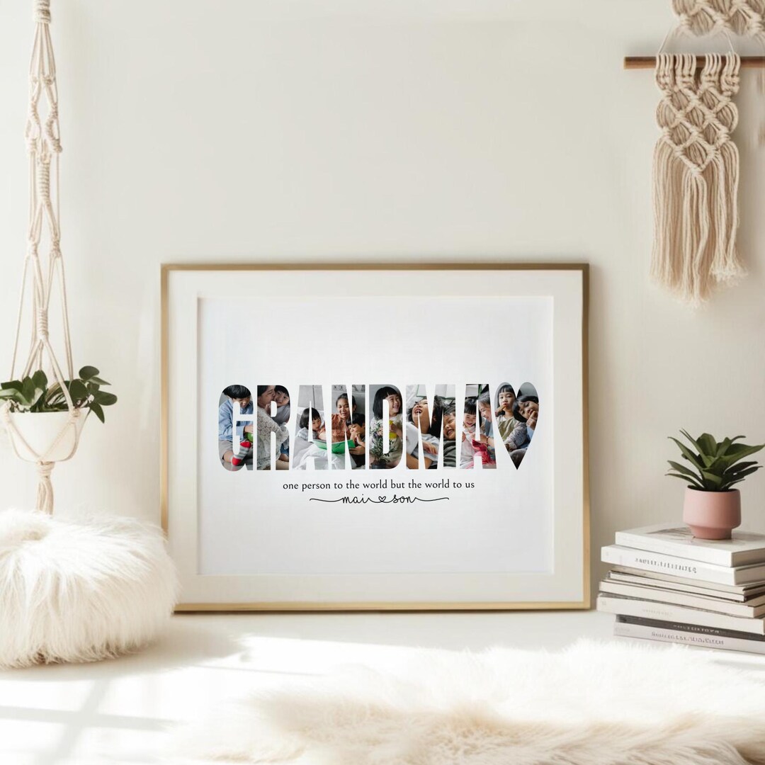 Editable Grandma Photo Collage Template | Custom Word Picture Collage ...