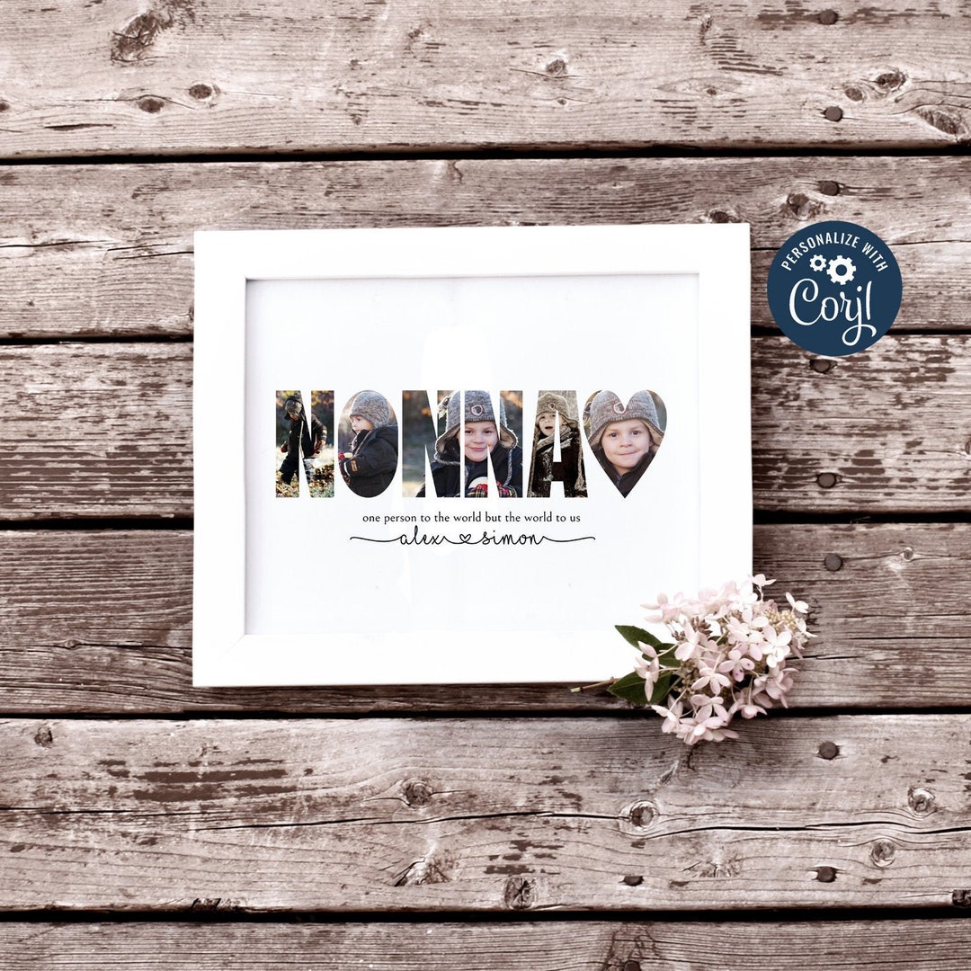 NONNA Editable Photo Collage Digital Word Collage Personalized Mother's ...