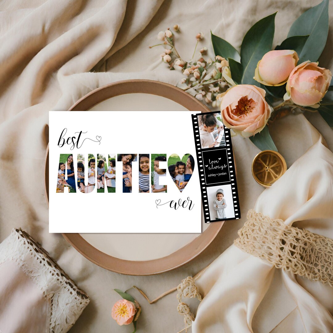 Editable Template Bundle for Aunt | DIY Film Strip Bookmark | Best ...