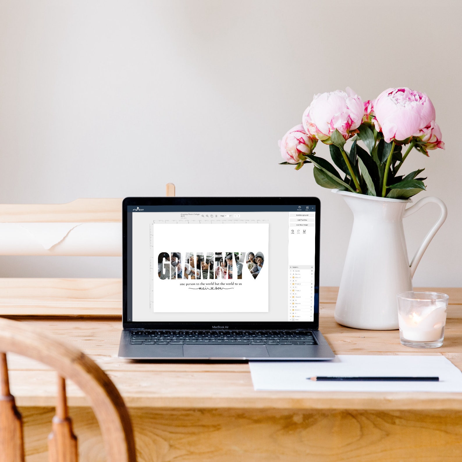 Editable GRAMMY Photo Collage Template | Custom Gift for Mom | Grammy ...
