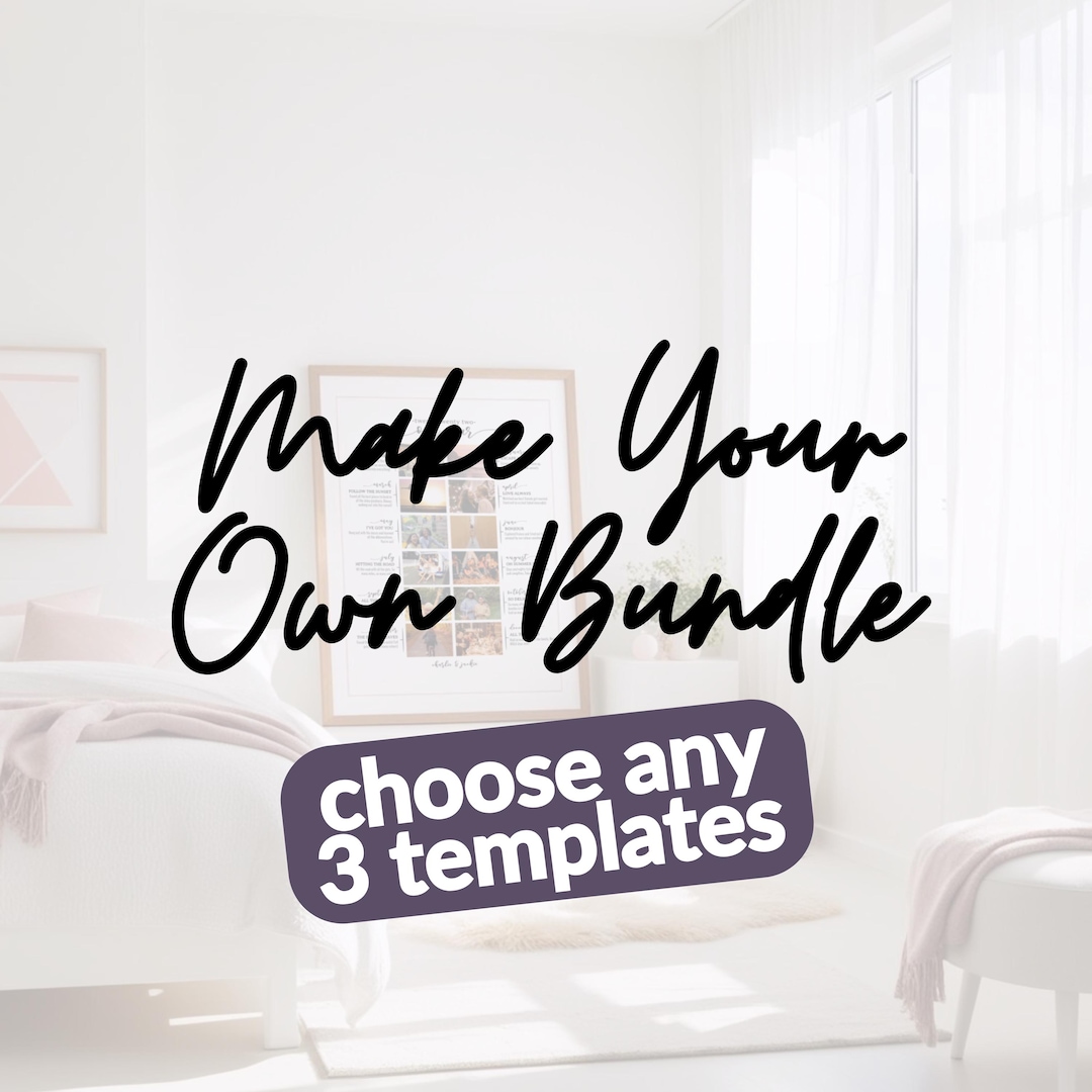 Make Your Own Bundle Get 20% off Original | Editable Photo Collage ...