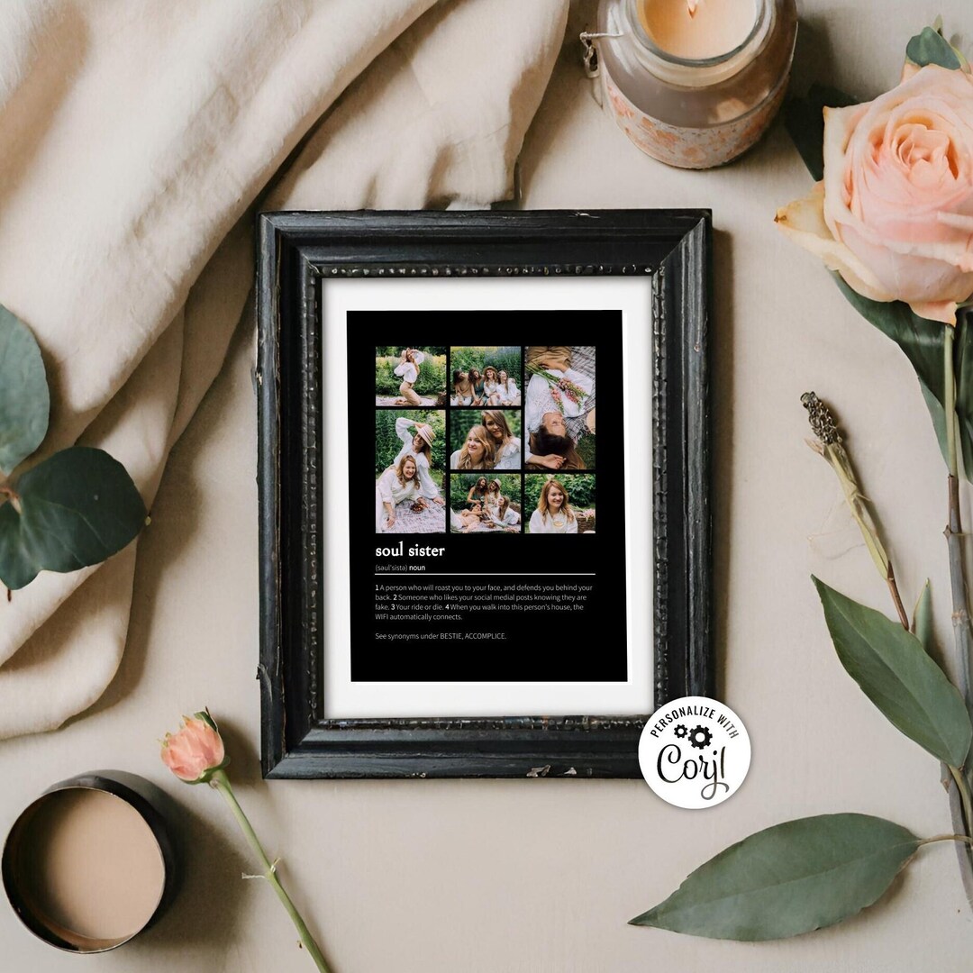 Editable Definition Soul Sister Photo Collage Template - Etsy