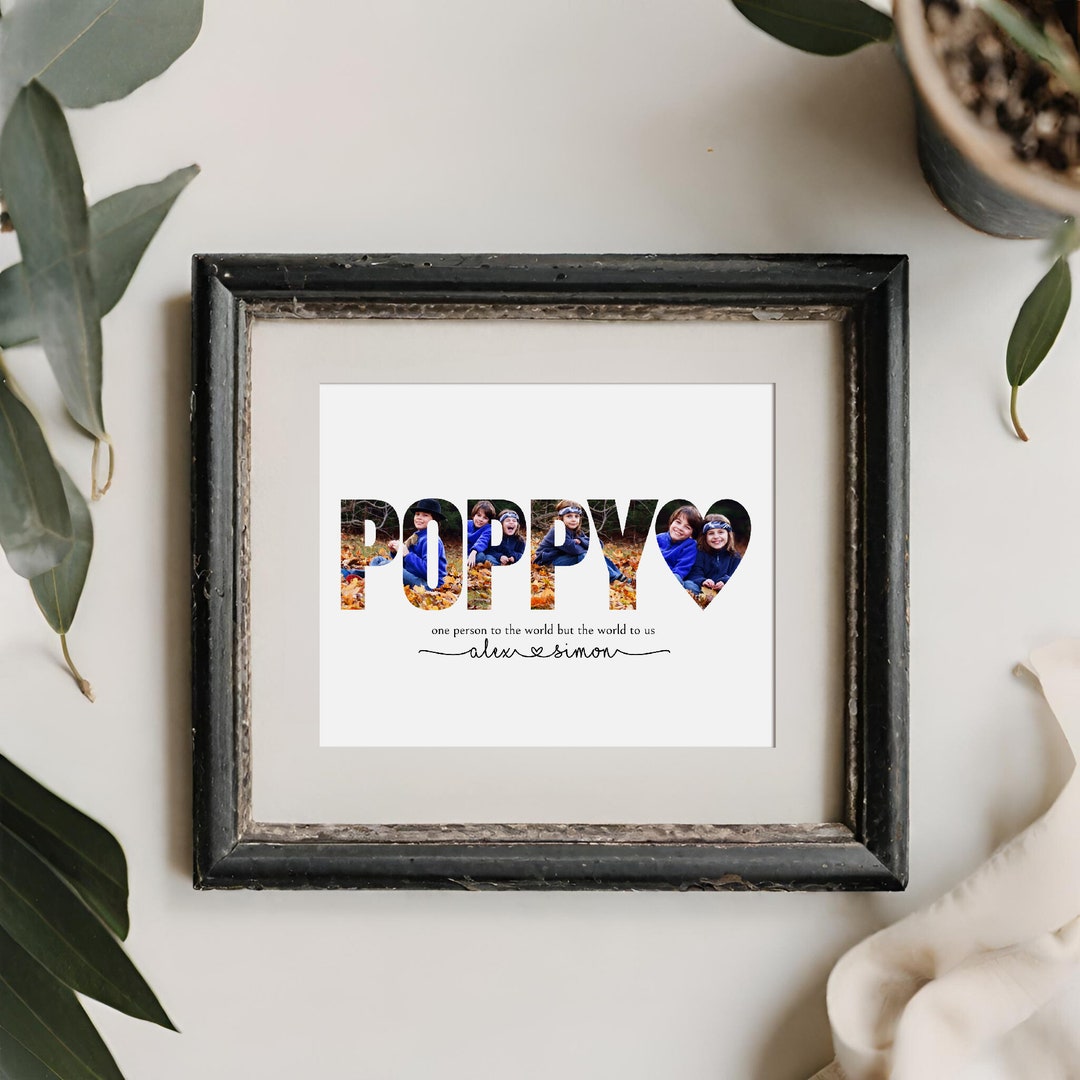 POPPY Editable Photo Collage Template | DIY Gift for Father's Day ...