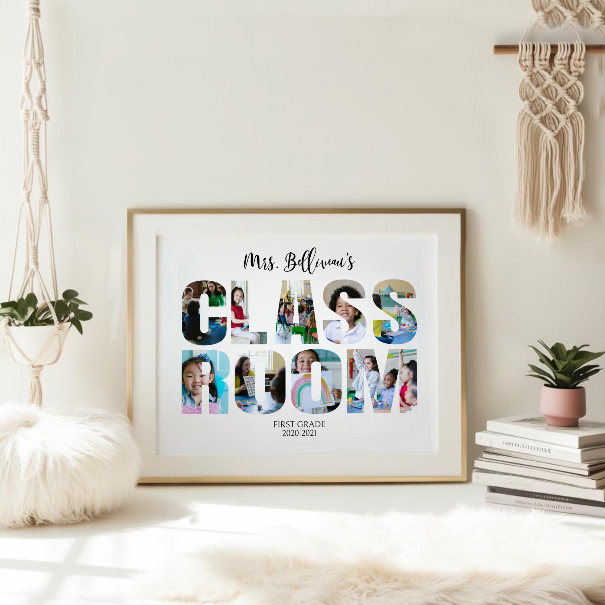 Classroom Photo Collage Template | Editable Picture Collage Teacher ...