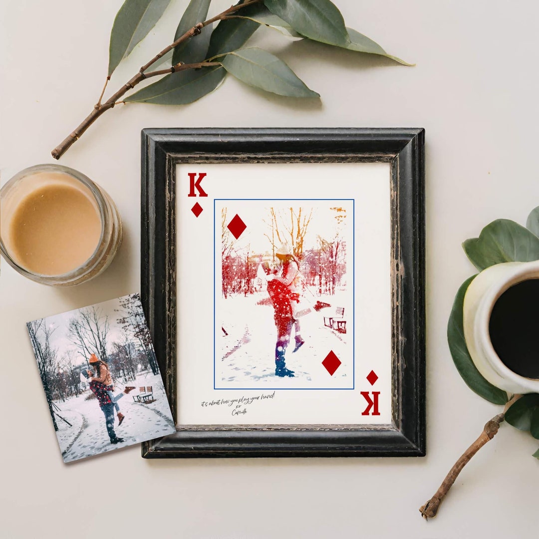 Editable King of Diamonds Portrait Template DIY Custom Playing Cards ...
