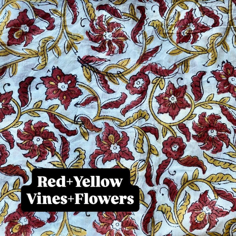 Last Ones! Large Square Block Printed Kerchiefs - Etsy