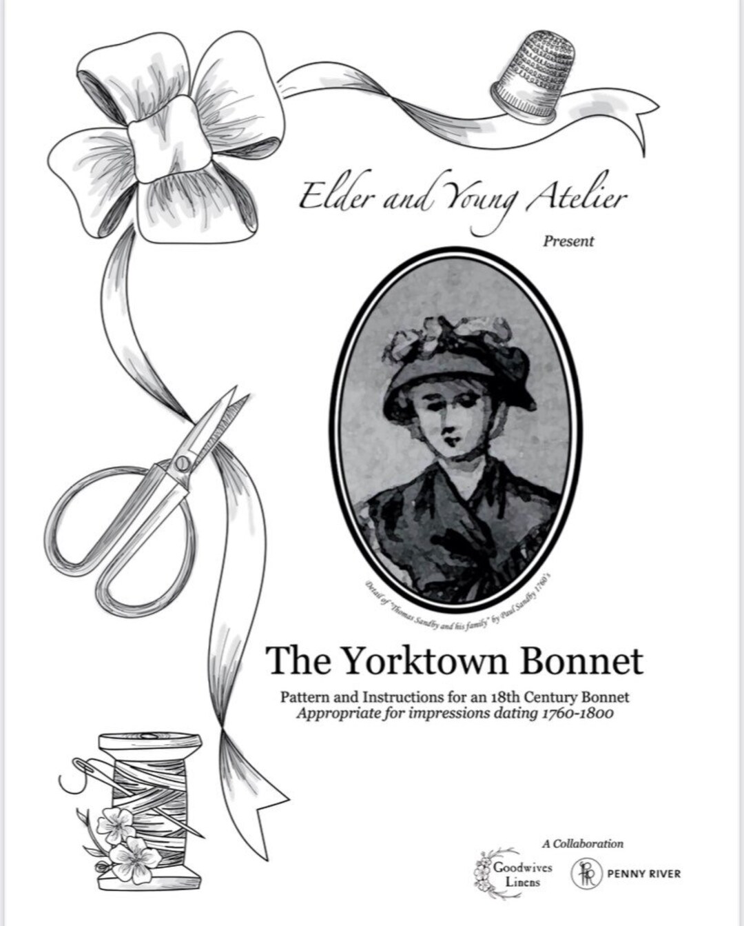 PDF Download Version Yorktown 18th Century Bonnet Pattern - Etsy