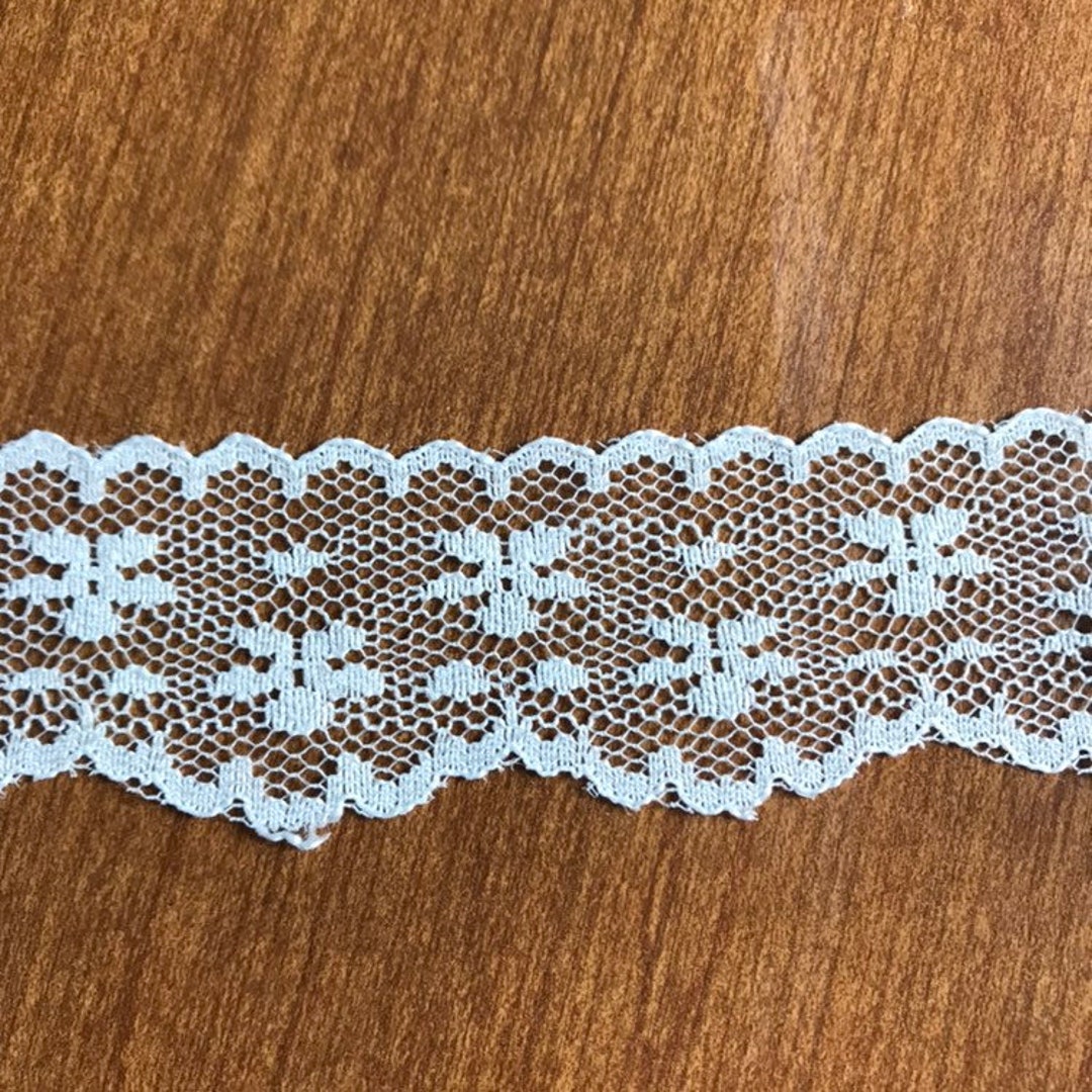 1" Wide Double Scalloped Edge Lace Trim - Etsy