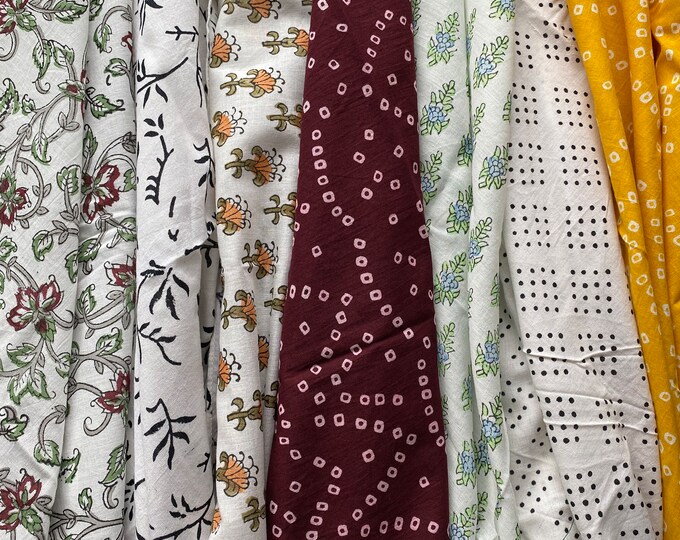 Large Square Block Printed Kerchiefs - Etsy