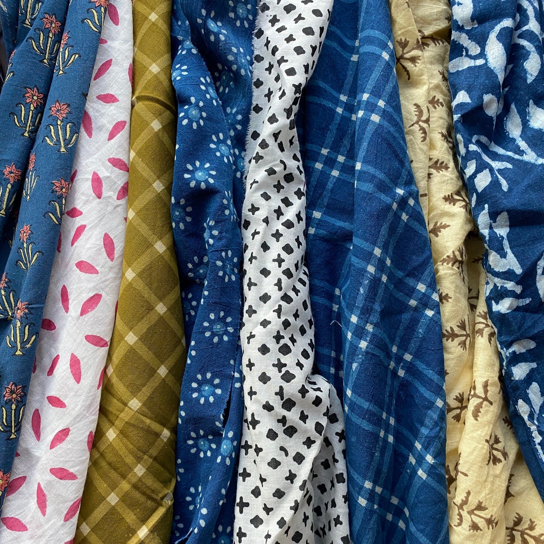 Large Square Block Printed Kerchiefs - Etsy