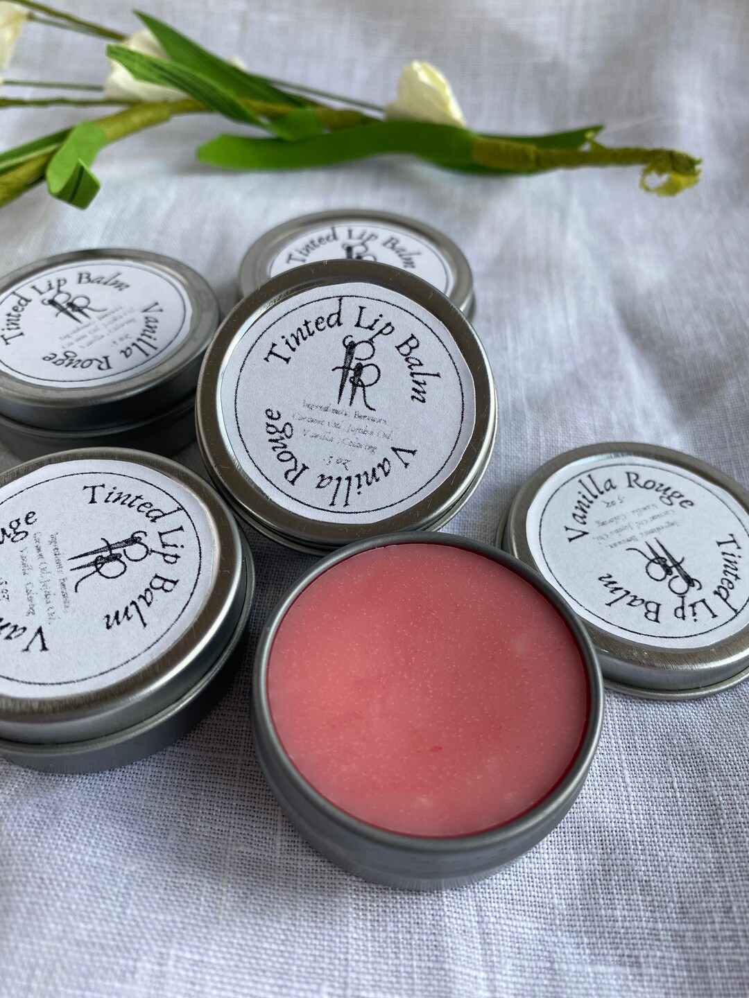 Historically Inspired Tinted Vanilla Rouge or Peppermint Lip Balm - Etsy