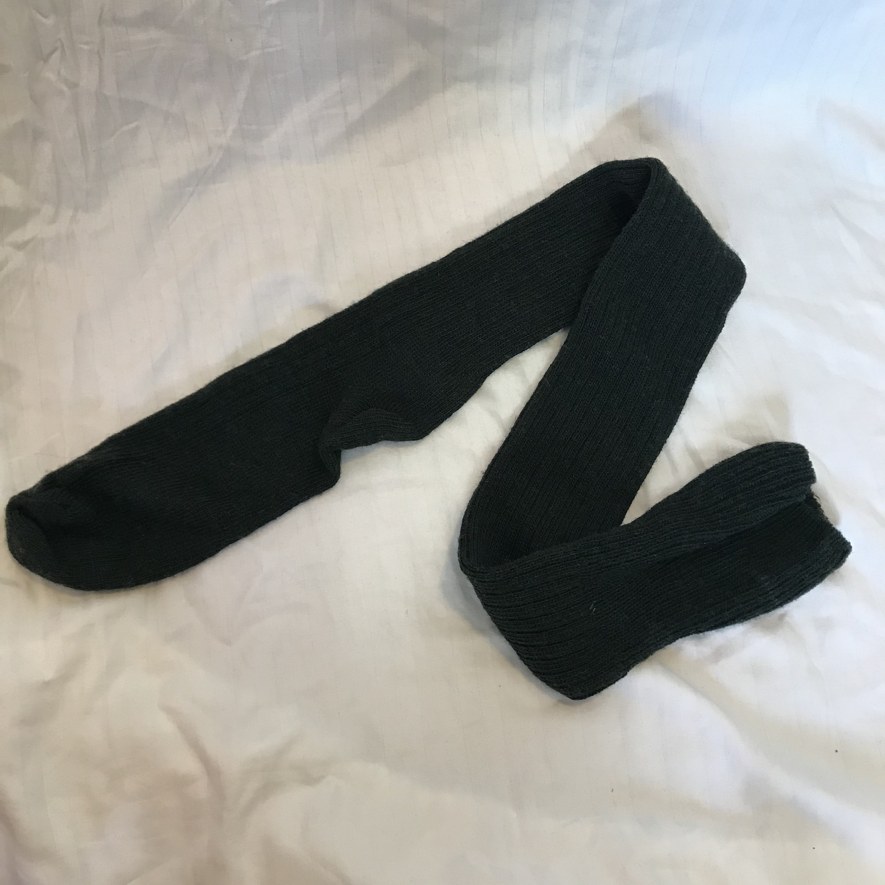 Adult Mid-weigh Ribbed Knit Wool Stockings and Garters Set | Etsy