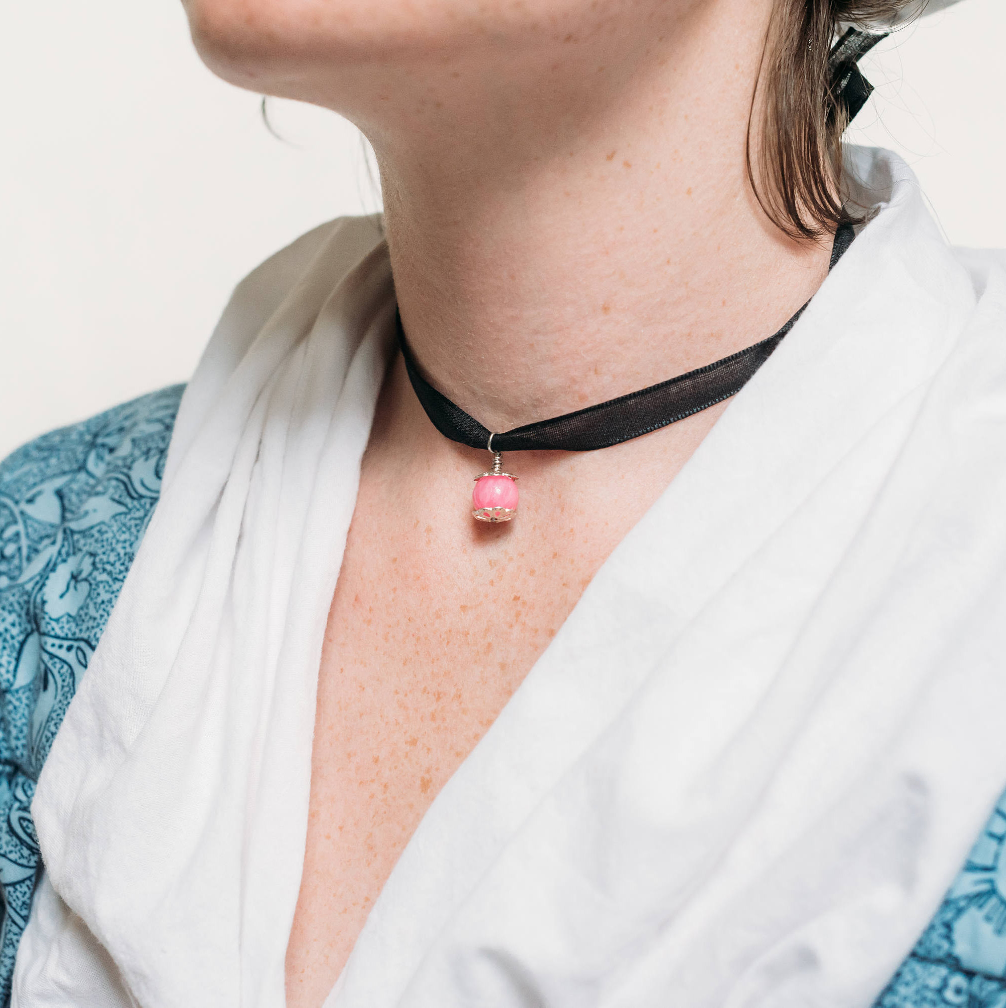 Fancy Bead Pendant Neck Ribbon Choker 18th Century Colonial | Etsy