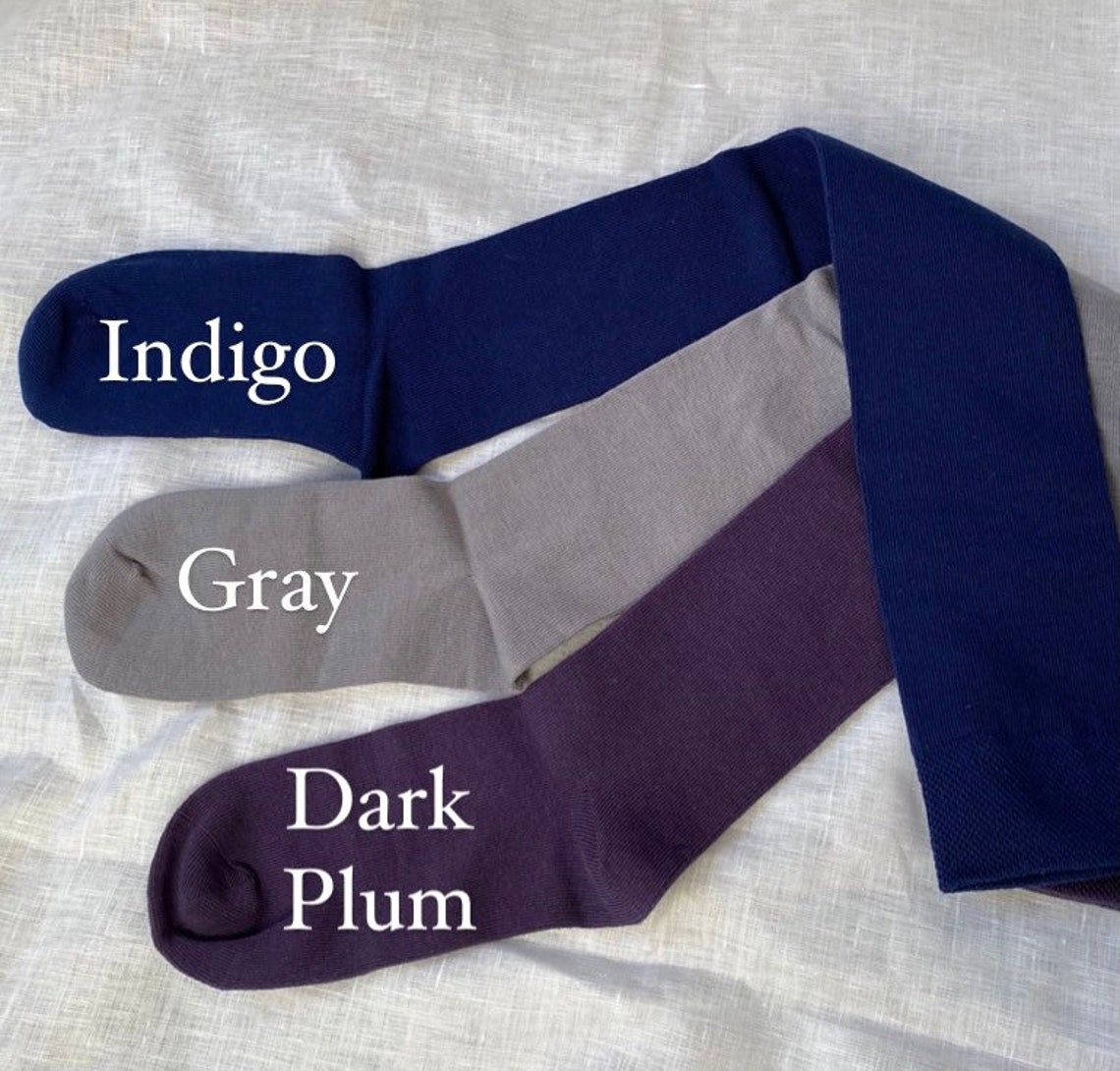 Adult Cotton Stockings and Garters Set 18th Century Colonial - Etsy ...