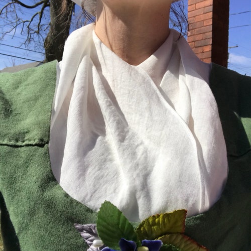 Fine White Linen Large Triangular Kerchief Fichu 18th Century - Etsy