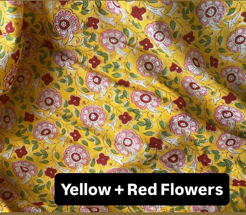 Last Ones! Large Square Block Printed Kerchiefs - Etsy