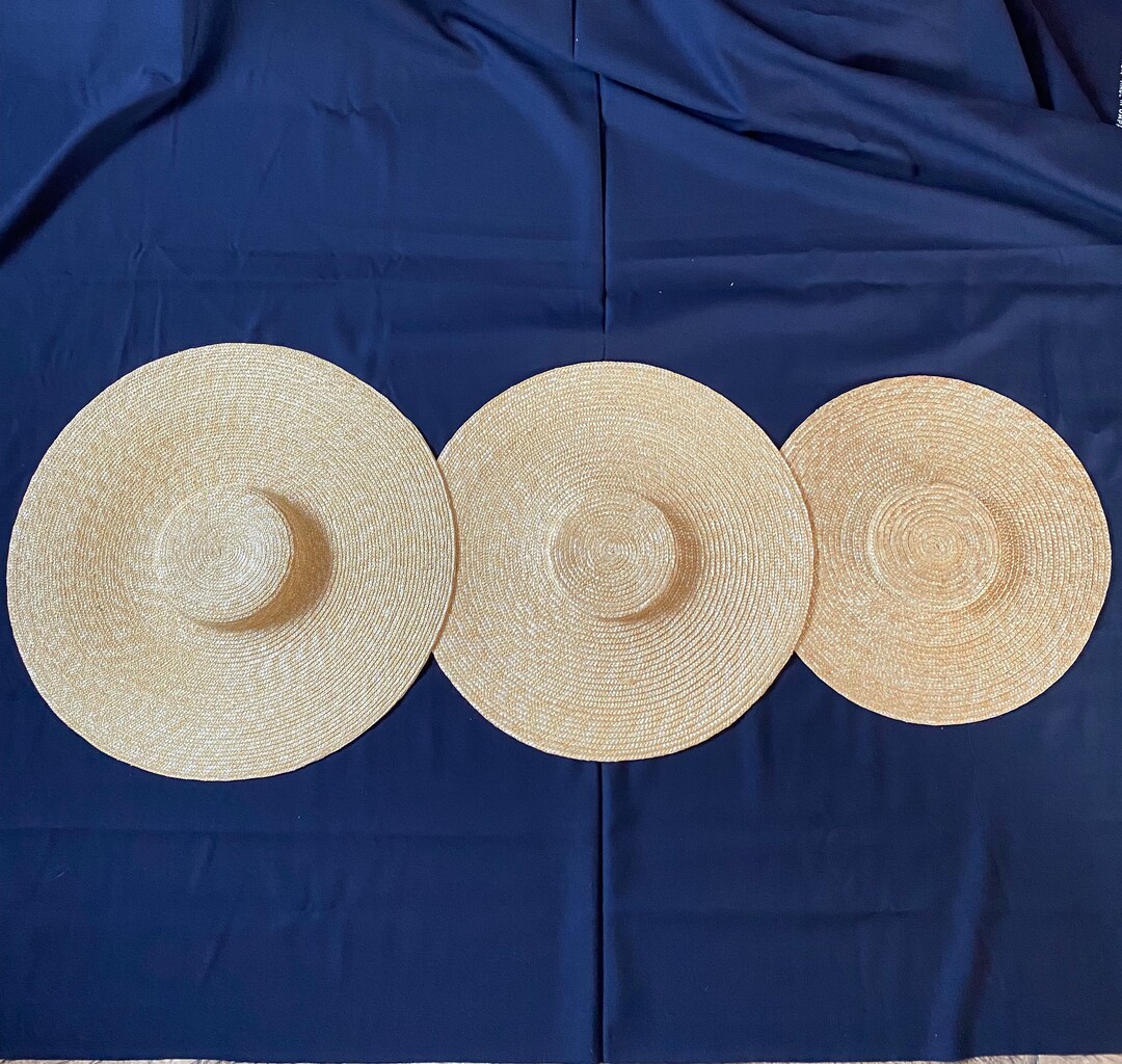 Fine Milan Braid Multiple Sizes Natural Straw Undecorated Bergère Sun ...