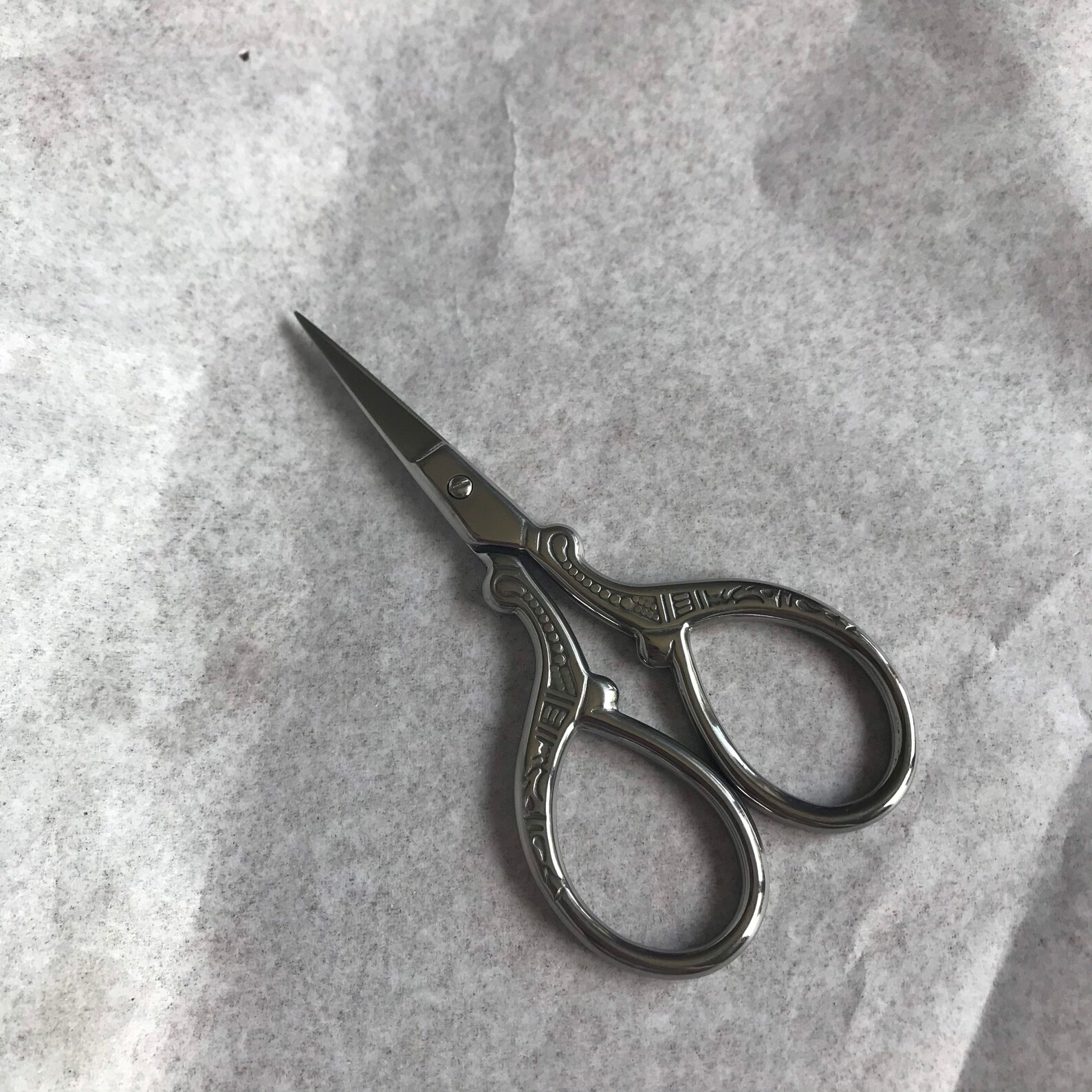 Vintage Style Engraved Embroidery Scissors - Etsy