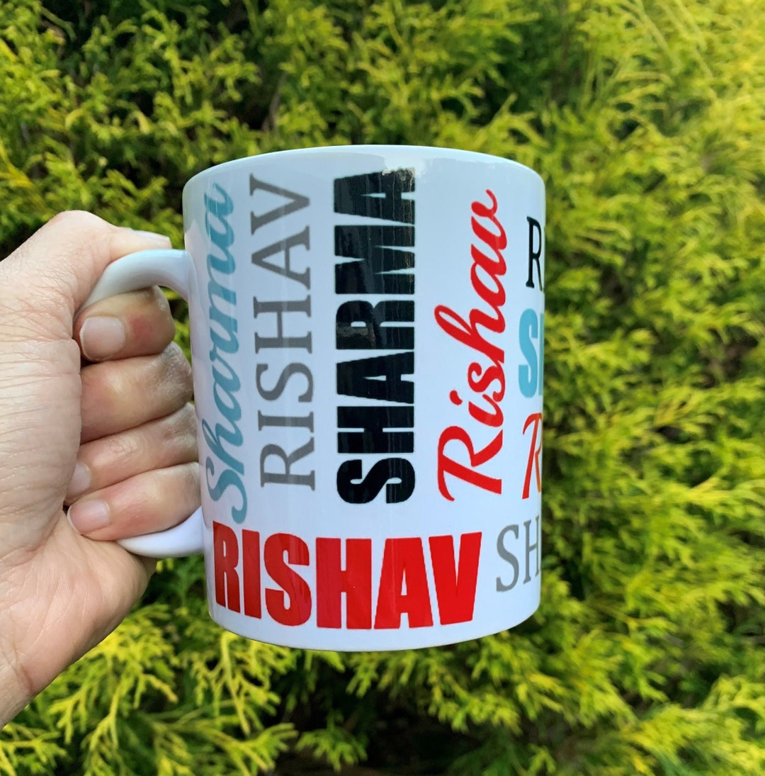 Personalized Name Mug, Custom Name Coffee Mug, Name Collage Mug ...