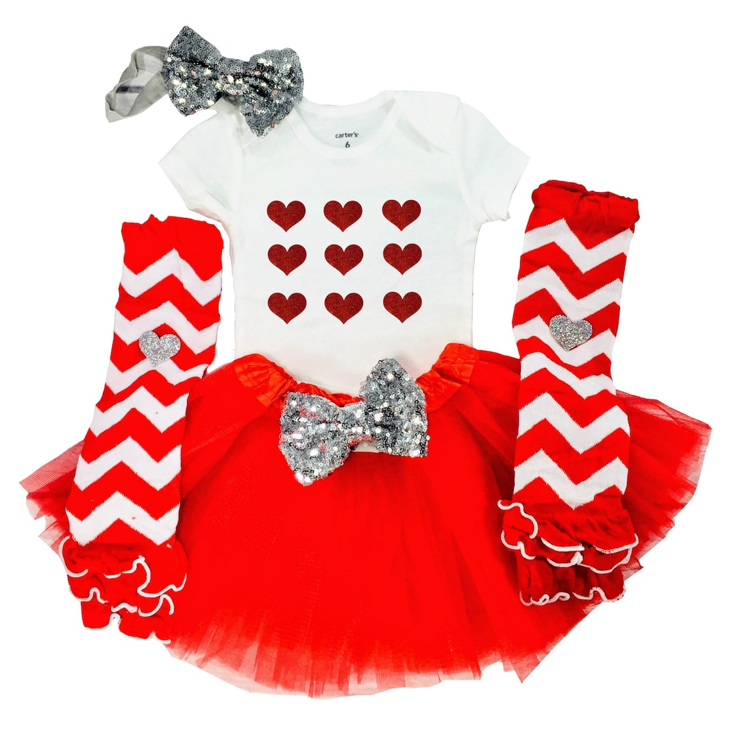 Girls Valentine's Day Outfit, Girls Valentines Shirt, Heart Shirt, Baby ...