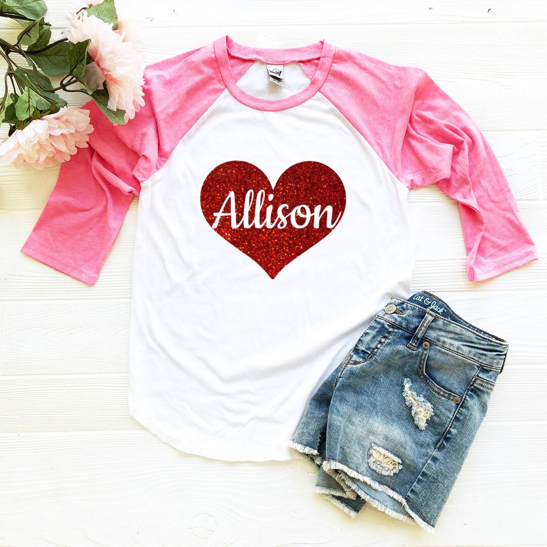 Girls Valentines Shirt Personalized Girls Valentine Day - Etsy