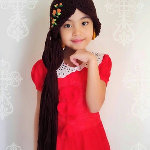 Elena of Avalor Crochet Wig Hat, Disney Princess Elena of Avalor Wig ...