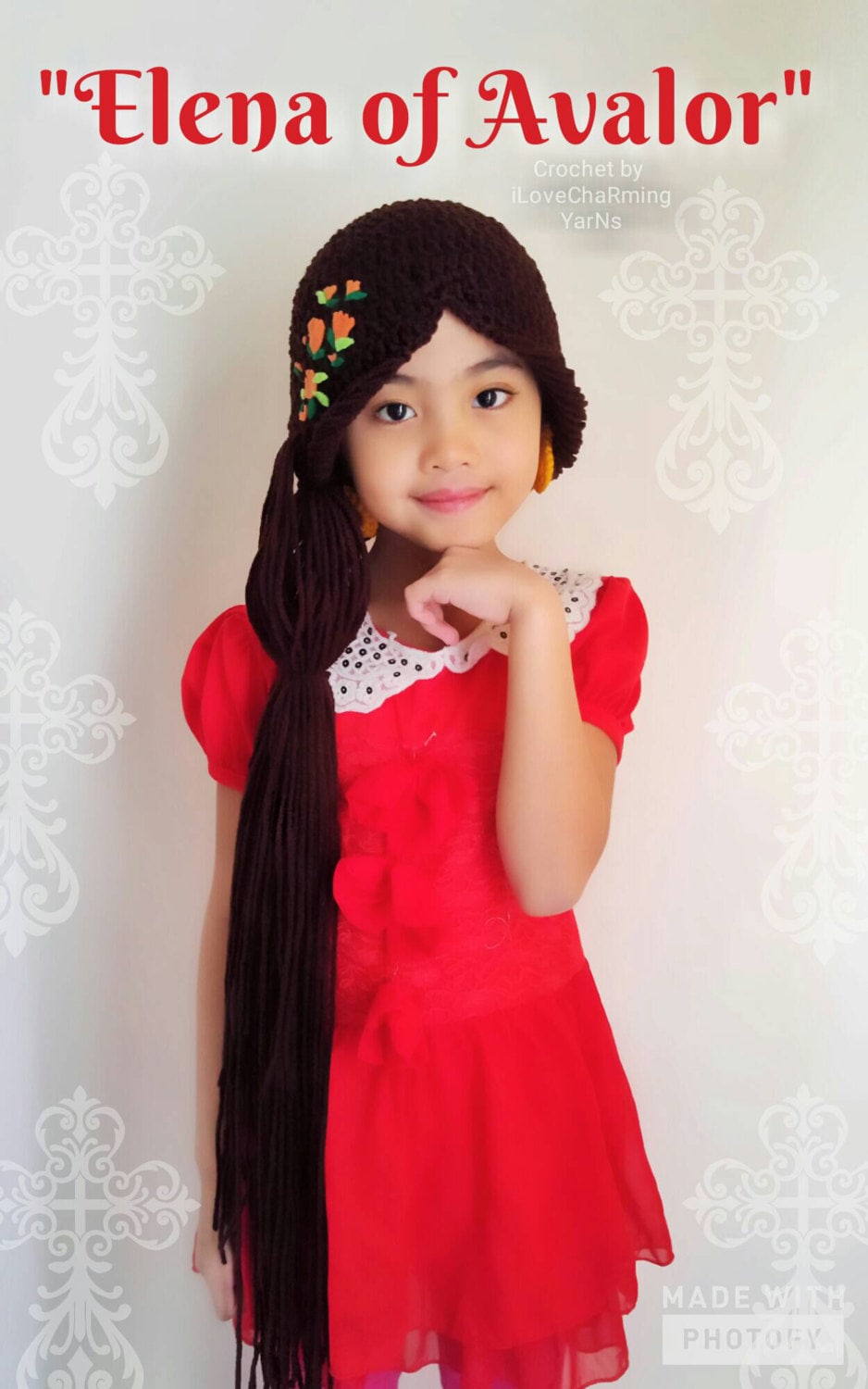 Elena of Avalor Crochet Wig Hat, Disney Princess Elena of Avalor Wig ...