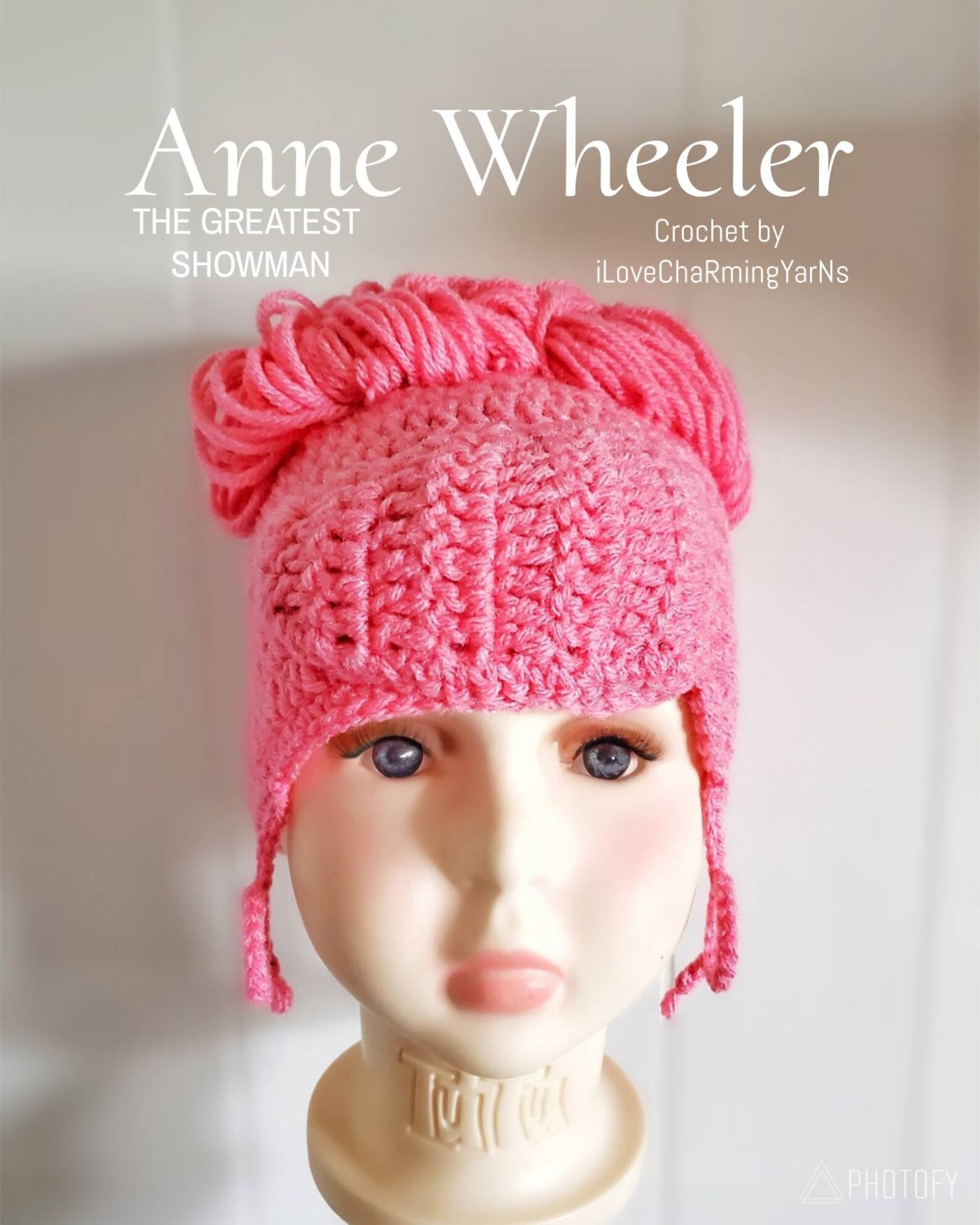 Anne Wheeler, the Greatest Showman Wig Hat, Anne Wheeler Hat, Pink Wig ...
