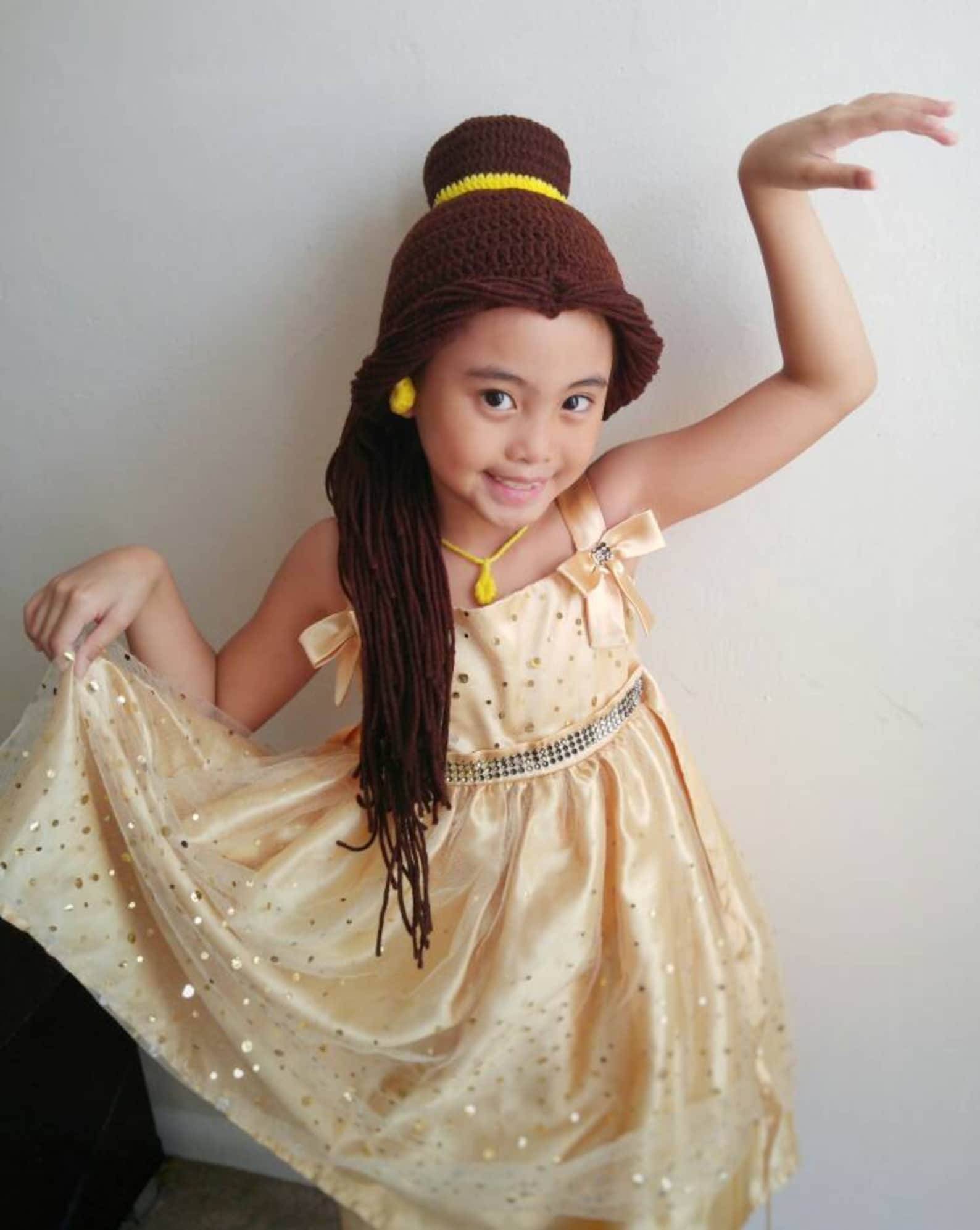 Belle, Belle Hat, Disney Princess Belle Wig or Hat, Belle Costume Hat ...