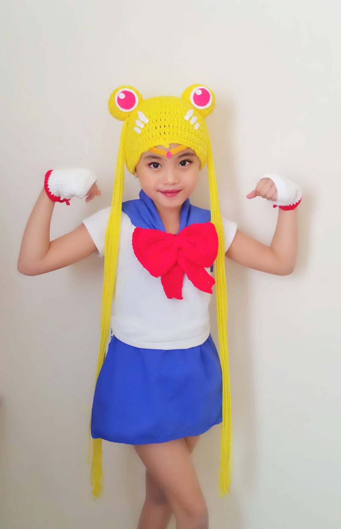 Sailormoon Hat, Sailor Moon Wig Hat, Luna Hat, Super Hero Crochet Hat ...