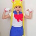 Sailormoon Hat, Sailor Moon Wig Hat, Luna Hat, Super Hero Crochet Hat ...