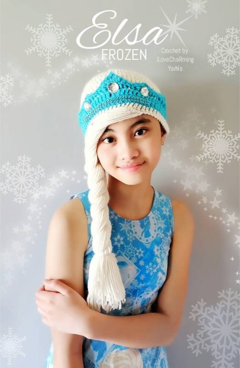 Elsa Braid,elsa Frozen Hat,disney Crochet Hat,crochet Elsa Frozen Wig ...