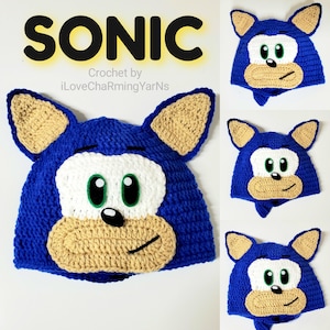 Sonic, Sonic Hat, Sonic Costume, Sonic the Hedgehog, Crochet Character ...