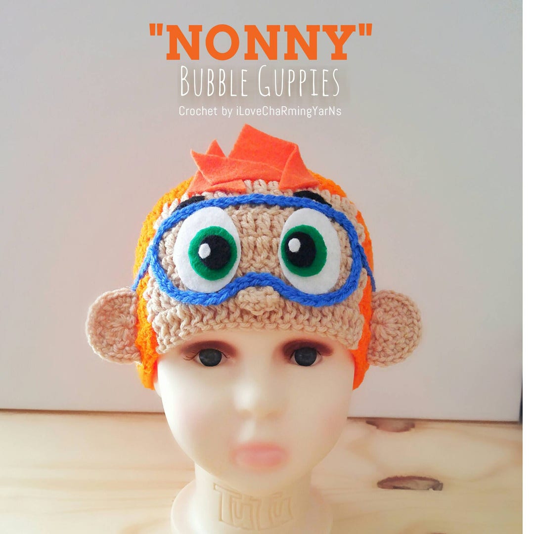 Nonny Bubble Guppies Hat, Nonny Crochet Hat, Bubble Guppies Hat, Nonny ...