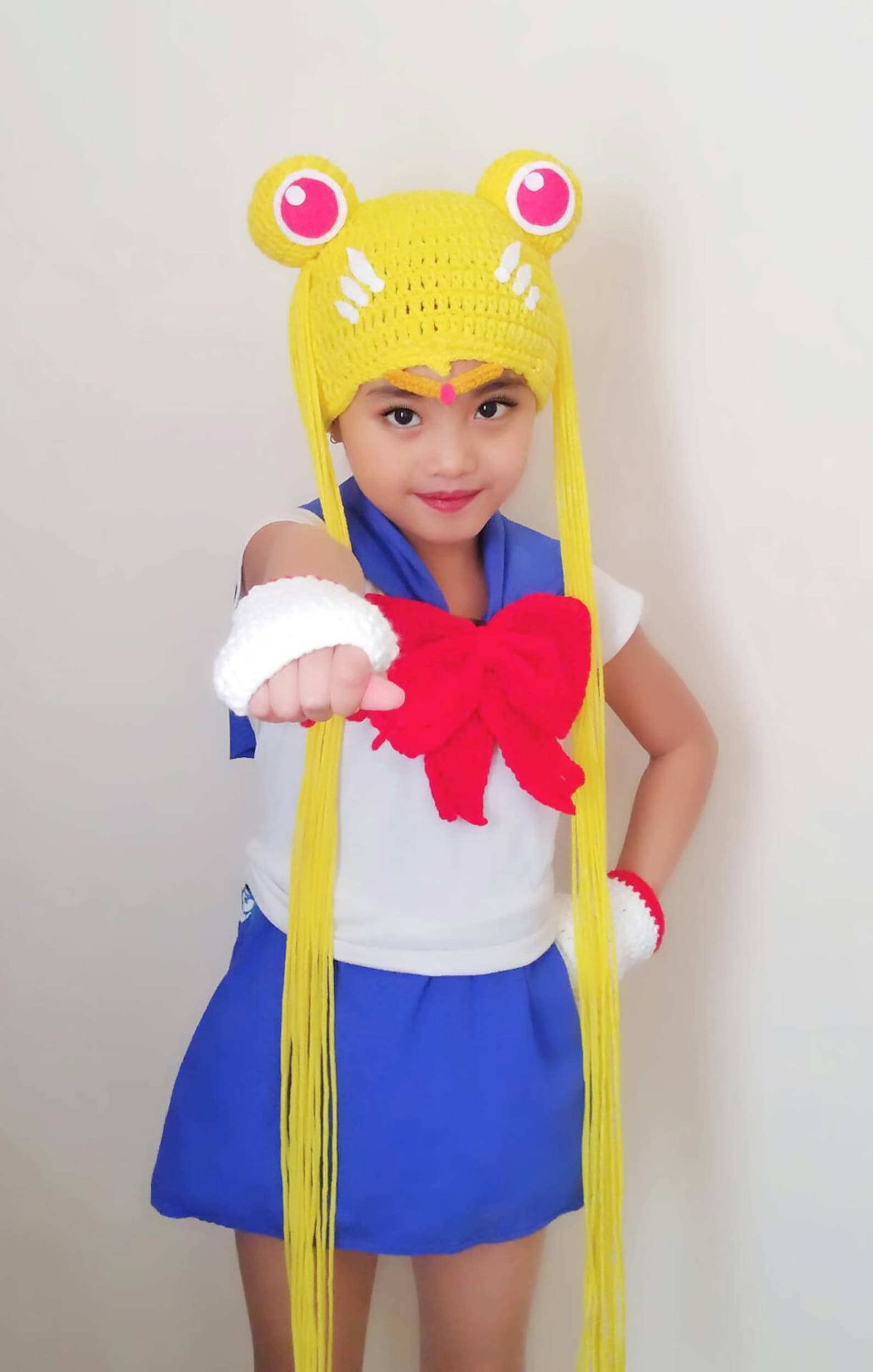 Sailormoon Hat Sailor Moon Wig Hat Superhero Hat Super Hero | Etsy