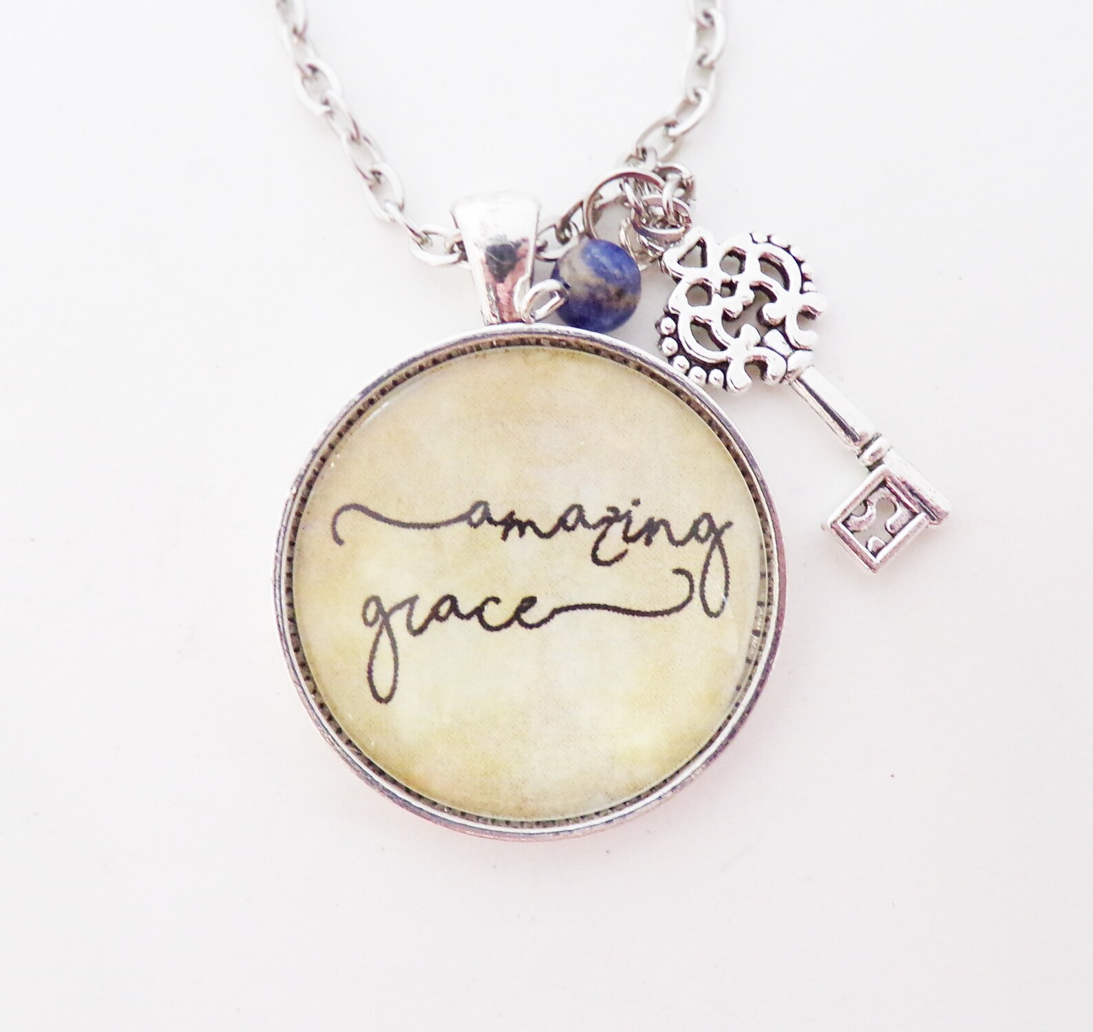Amazing Grace // Necklace or Key Chain Christian Jewelry - Etsy