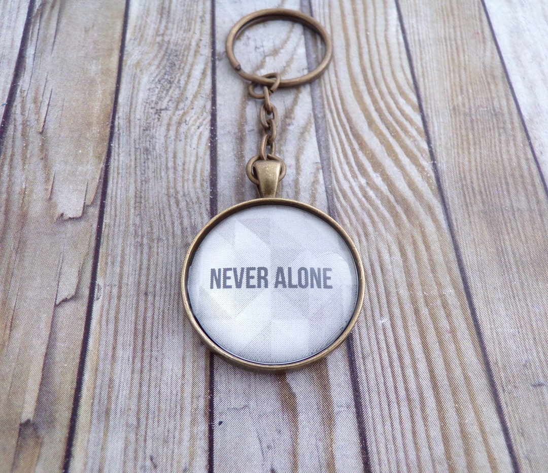 Never Alone Key Chain - Etsy