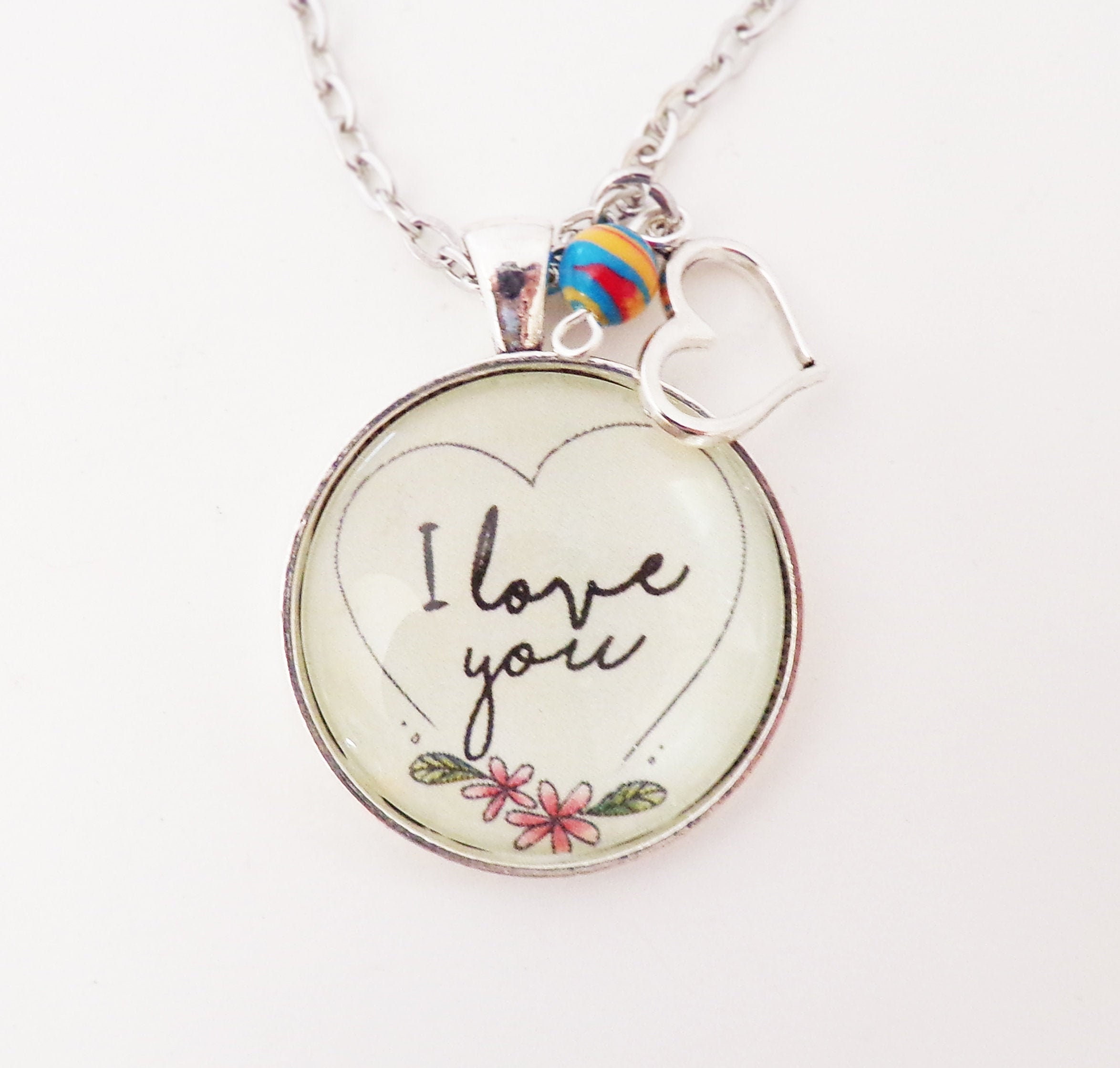 I Love You // Necklace or Key Chain Mom Daughter - Etsy