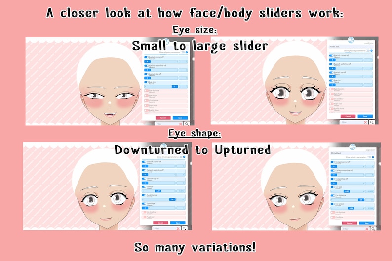 Premade Fully Rigged Vtuber and Customizable LIVE2D Half Body Model ...