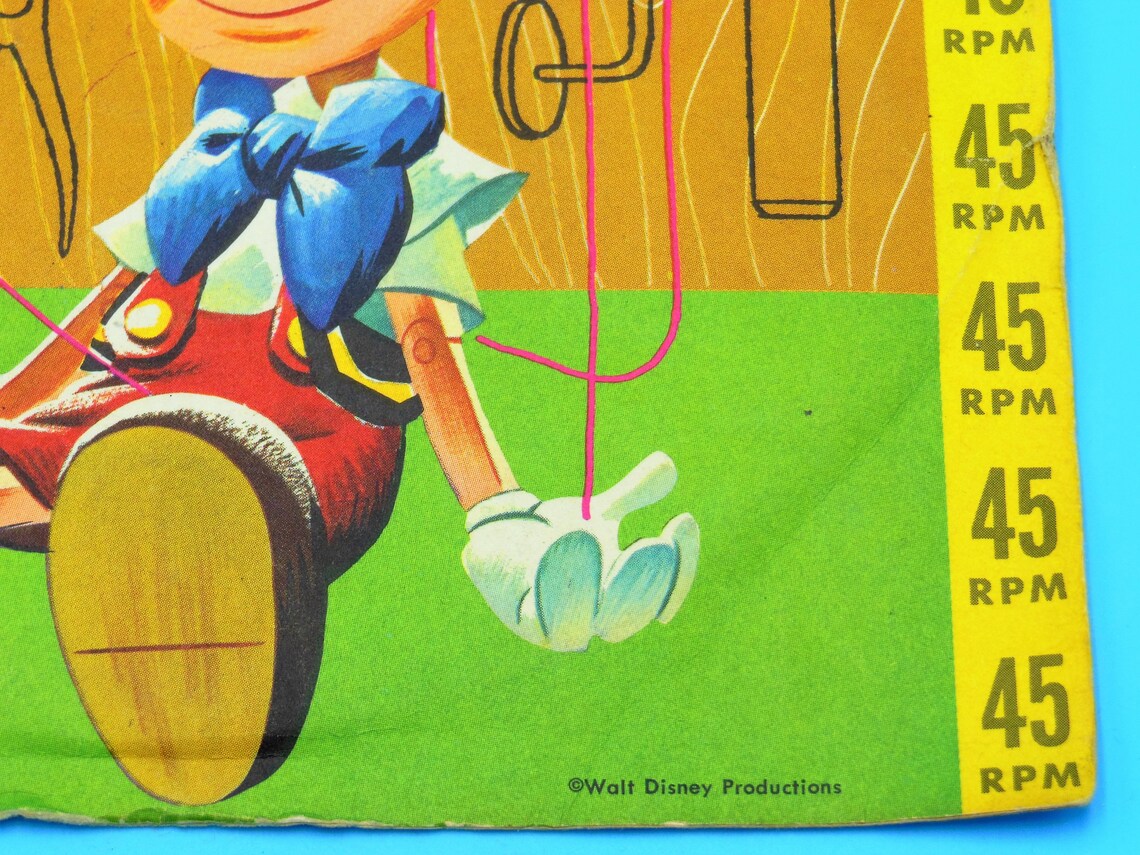 Vintage Pinocchio Record Pinocchio Song and Story When You - Etsy