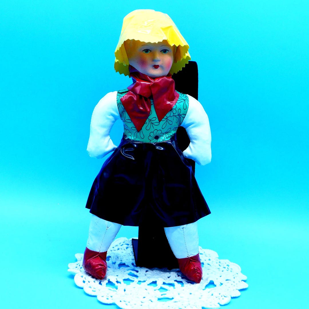 Vintage Solvang California Souvenir Cloth Composition Doll - Antique ...